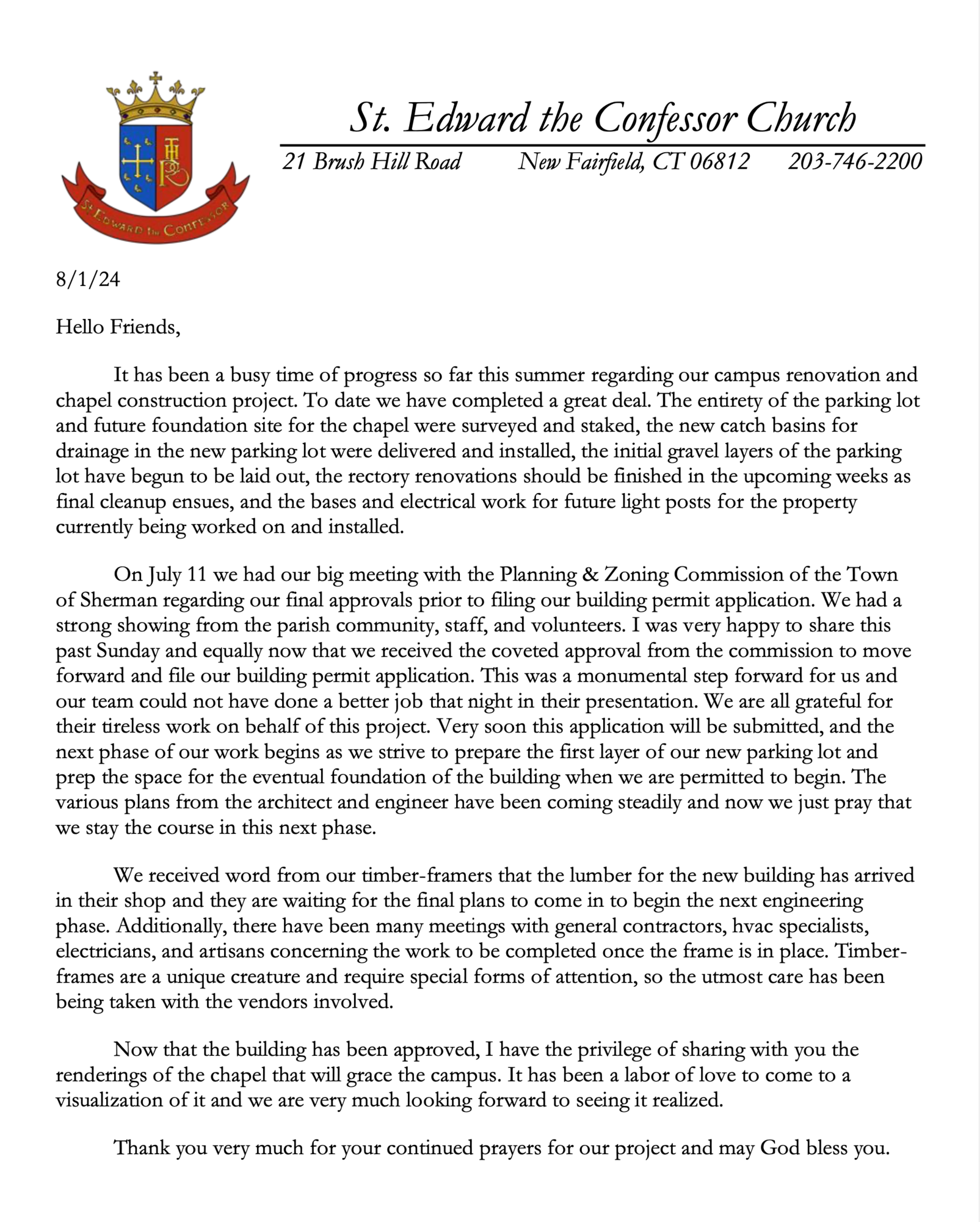 St. Edward the Confessor Parish | Holy Trinity Campus | Sherman, CT | New Fairfield, CT